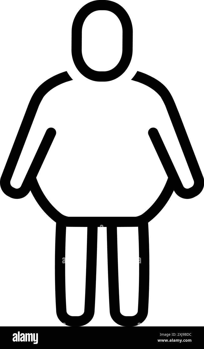 Plump person Banque d'images vectorielles - Alamy
