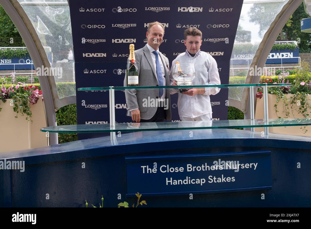 Ascot, Royaume-Uni. 12 juillet 2024. La présentation des gagnants ...