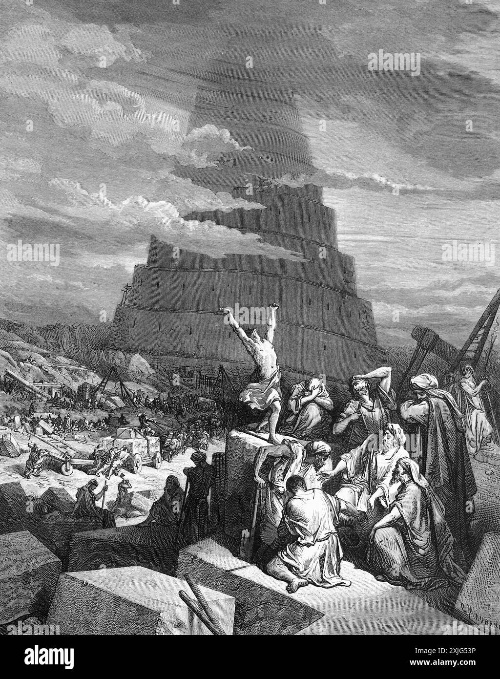 The tower babel the confusion languages Banque de photographies et d ...