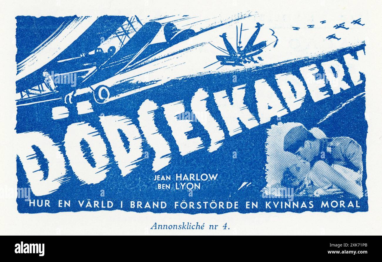 JEAN Harlow et BEN LYON dans HELL'S ANGELS 1930 administration HOWARD ...