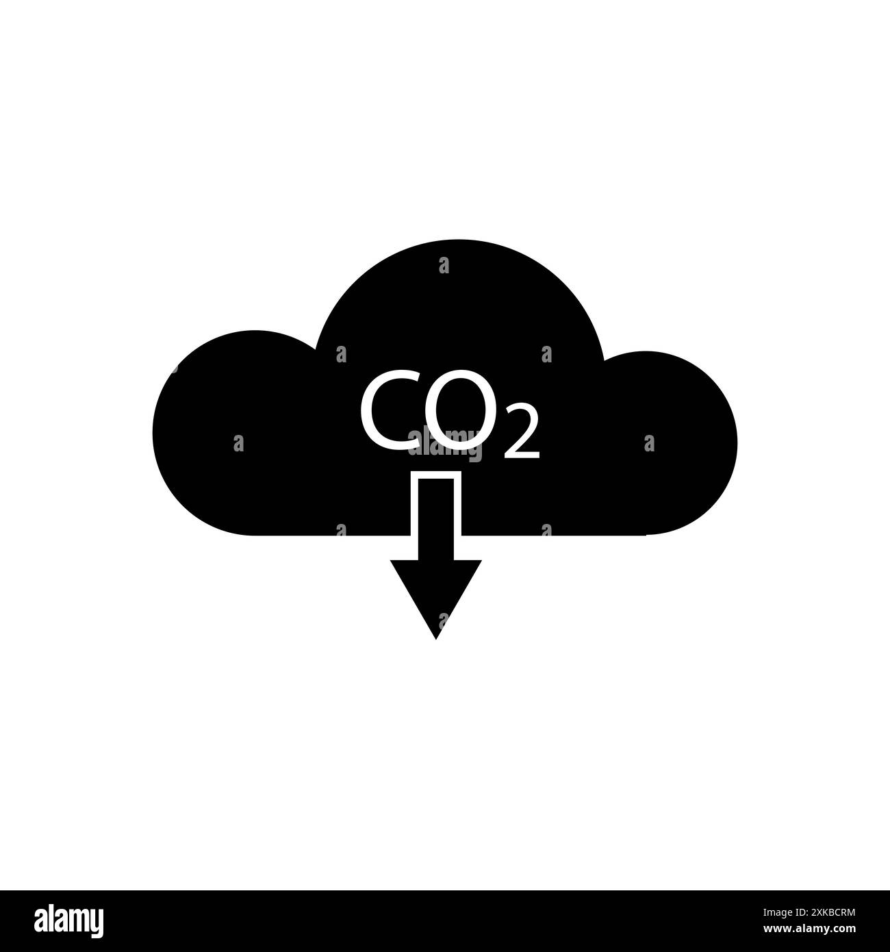 Icône de nuage de CO2. Symbole d'émission de carbone. Illustration ...