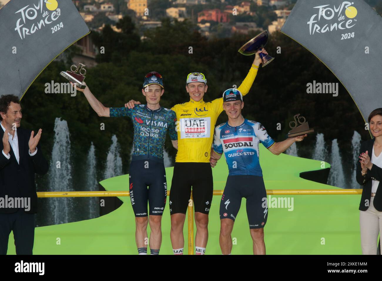 Final podium Tour de France 2024 Nice Pogacar le vainqueur de ...