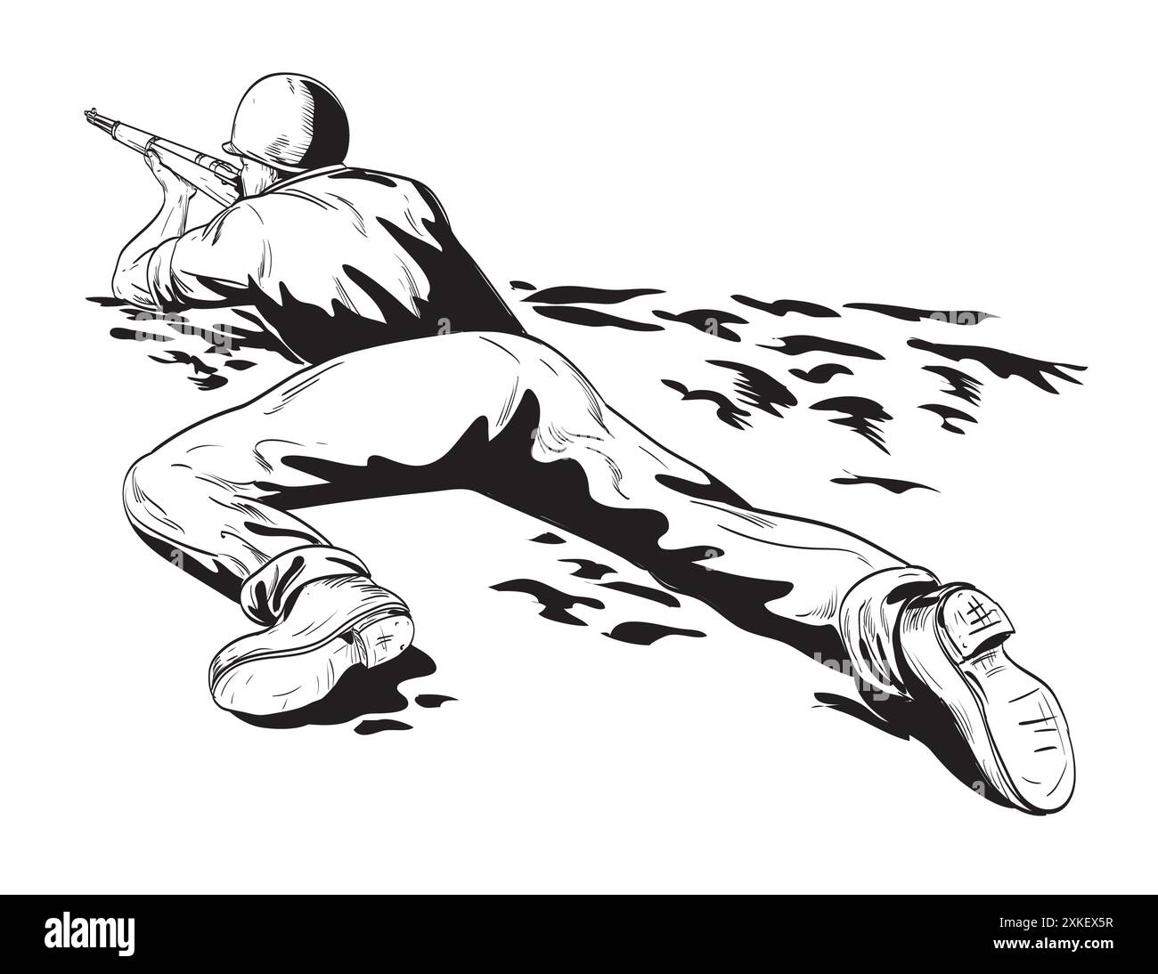 Soldat en seconde guerre mondiale Banque d'images vectorielles - Alamy