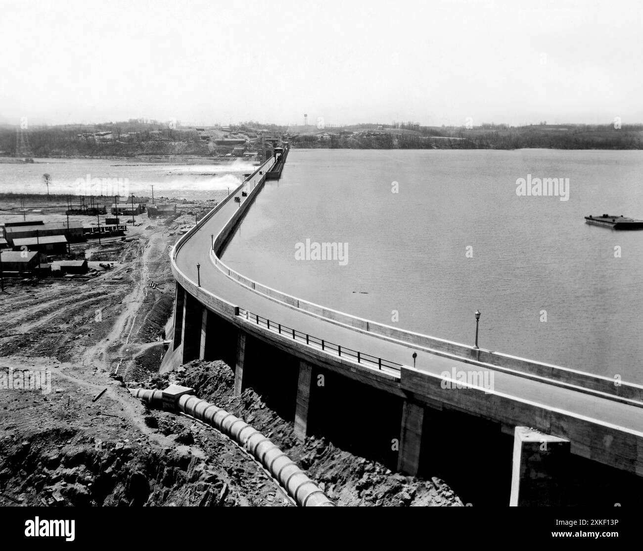 Conowingo, Maryland, 1928 le viaduc du barrage de Conowingo, qui vient ...