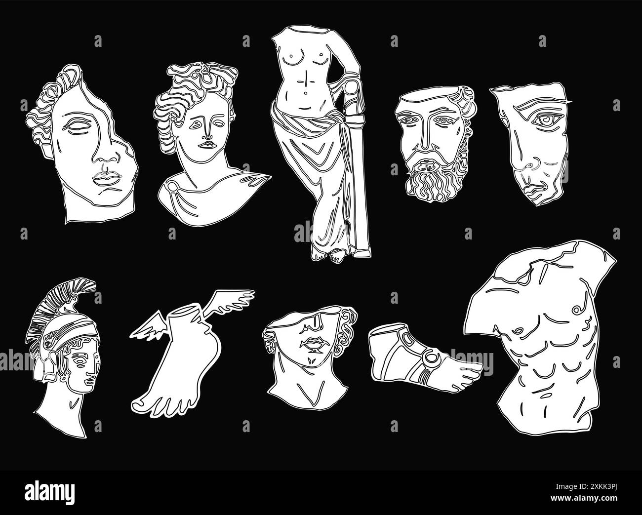 Symbole de sculptures Banque d'images noir et blanc - Alamy