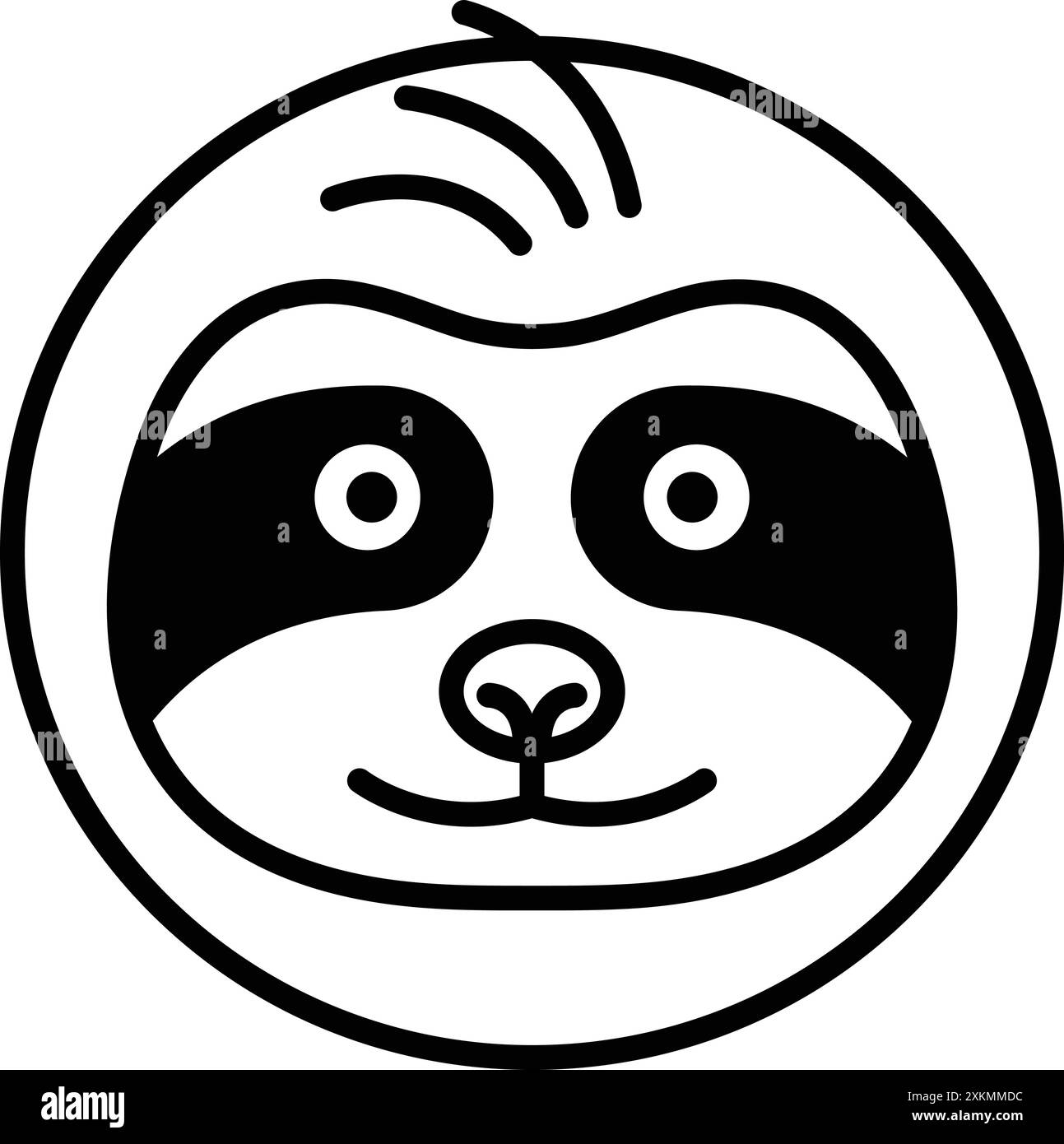 Visage de paresseux Banque d'images vectorielles - Alamy