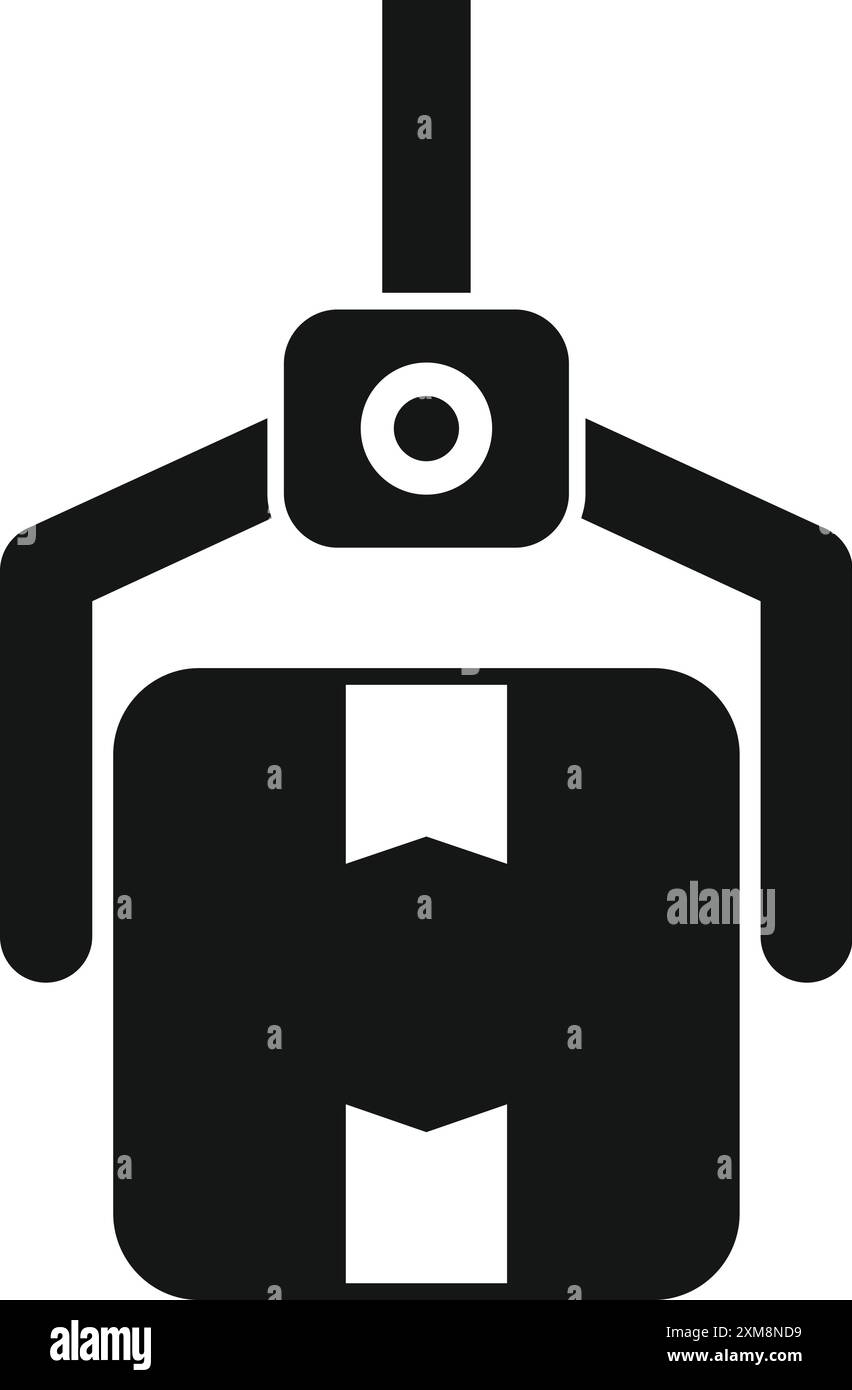 Robot soulevant une caisse lourde Banque de photographies et d’images à ...
