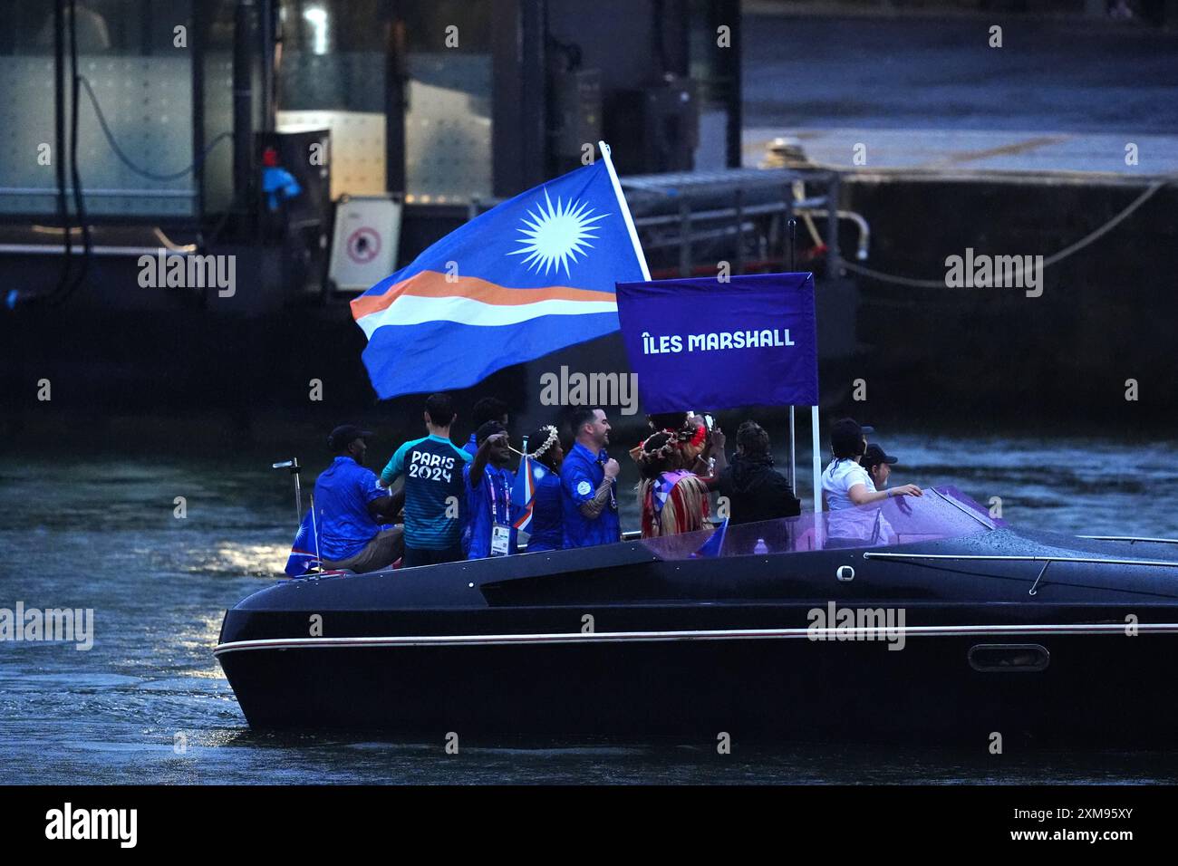 Team Îles Marshall lors de la cérémonie d’ouverture des Jeux Olympiques ...
