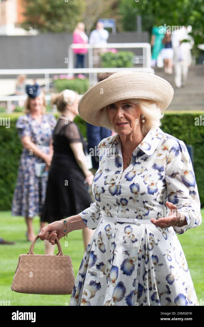 Ascot, Berkshire, Royaume-Uni. 27 juillet 2024. Sa Majesté la reine ...