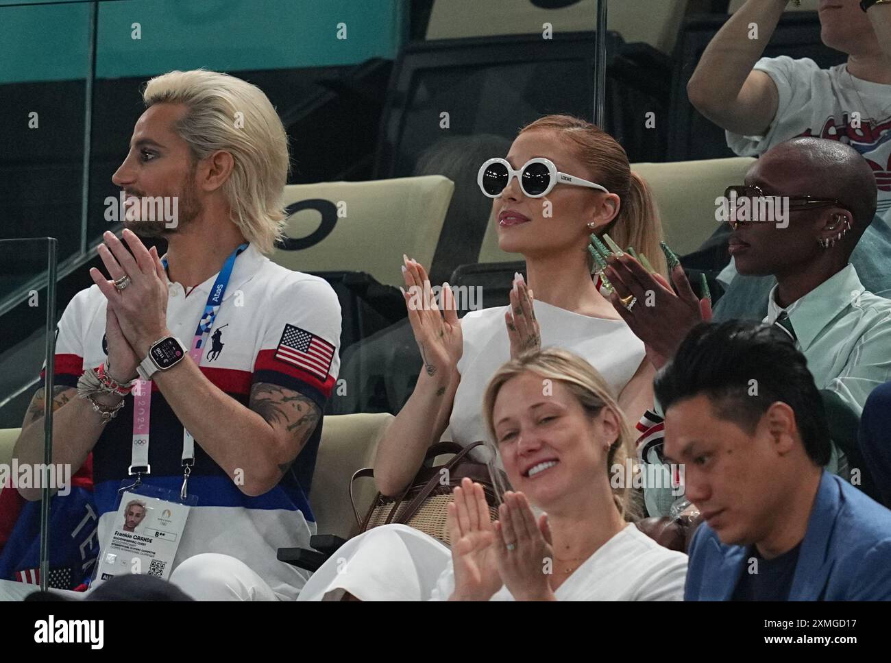 Ariana Grande regarde Simone Biles le jour 2 des Jeux Olympiques Paris ...