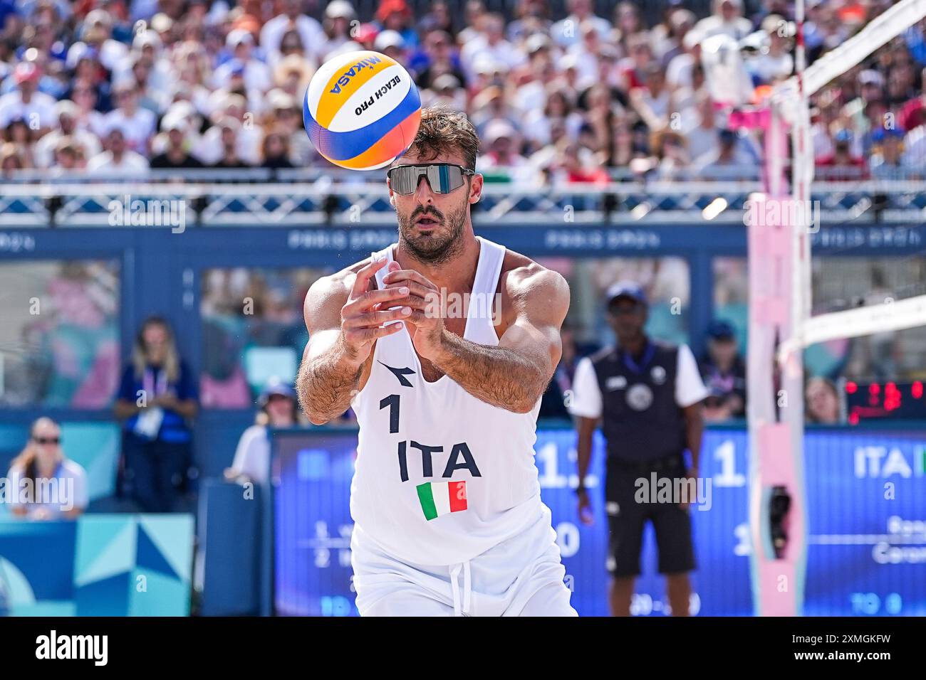 Ranghieri Alex of Italy in action during Beach Volleyball men's ...