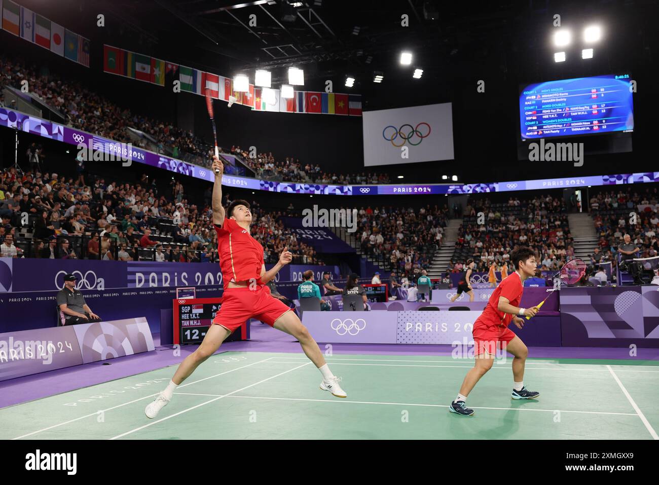 Badminton double mixte phase de groupe Banque de photographies et d ...