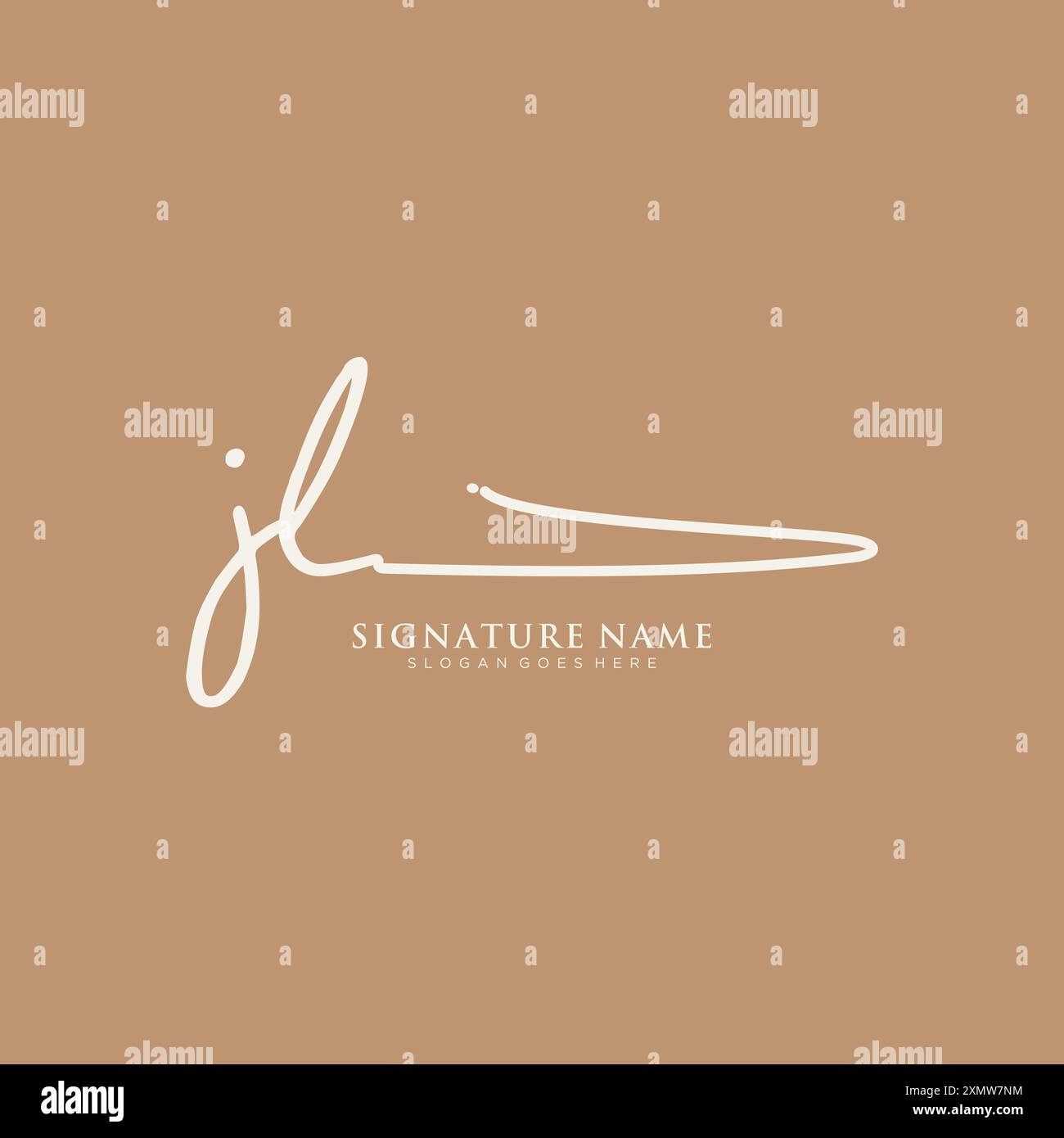 Modèle de logo signature JL Image Vectorielle Stock - Alamy
