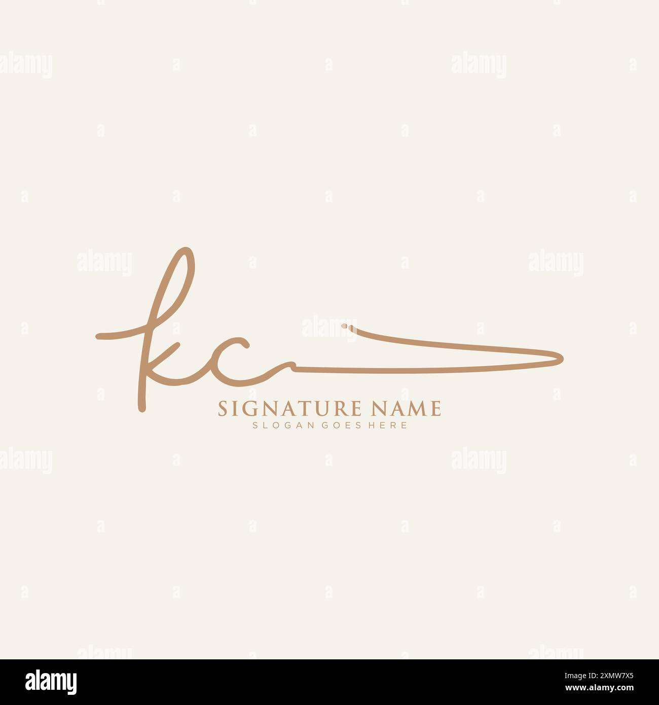 Initial kc logo vector vectors Banque d'images vectorielles - Alamy