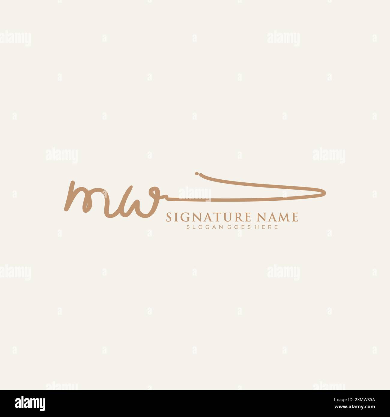 Initial mw logo vector vectors Banque de photographies et d’images à ...