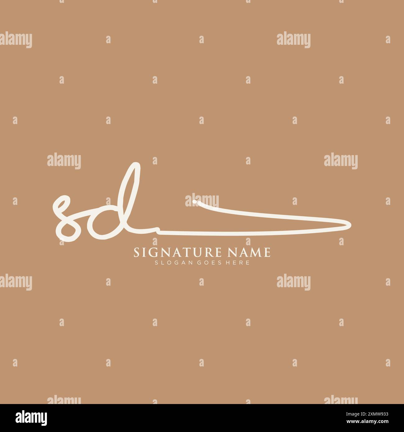 Logo signature sd Banque d'images vectorielles - Alamy
