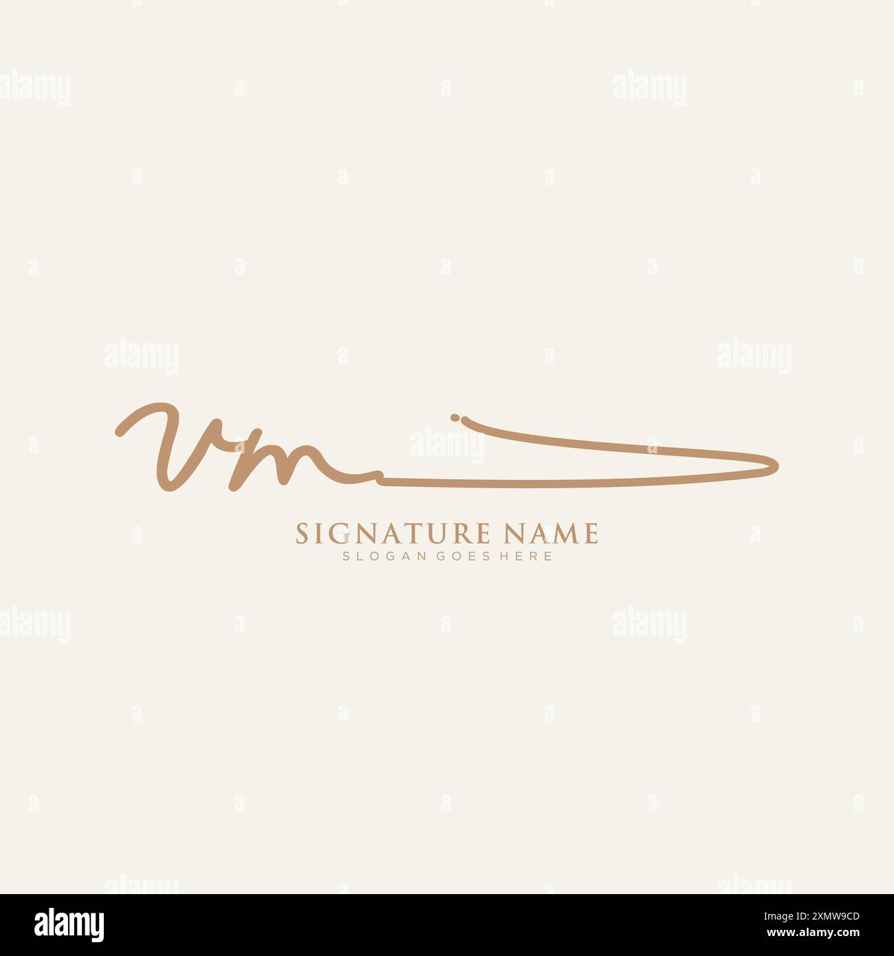 Modèle de logo de signature VM Image Vectorielle Stock - Alamy