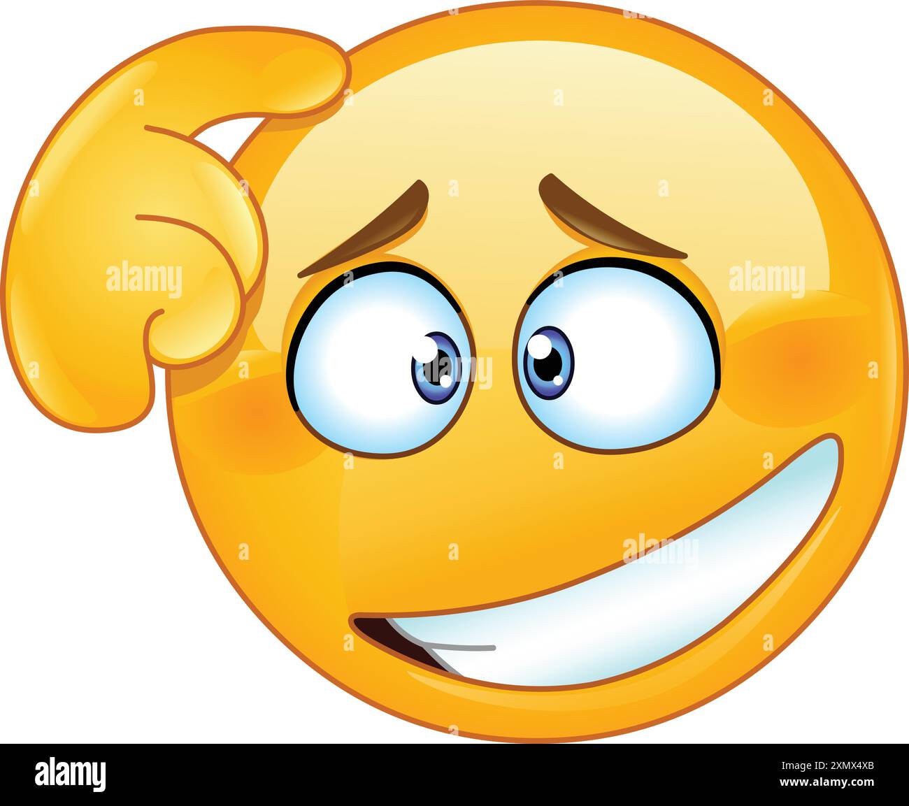 Doute emoticon smiley Banque d'images vectorielles - Alamy