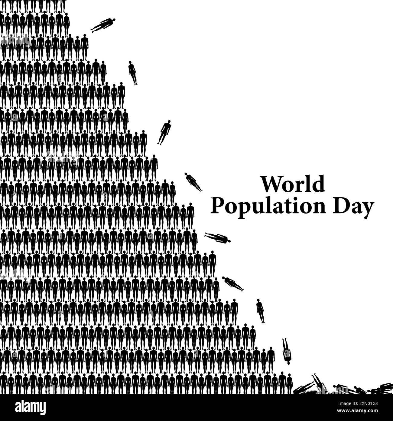 Population mondiale Banque d'images noir et blanc - Alamy
