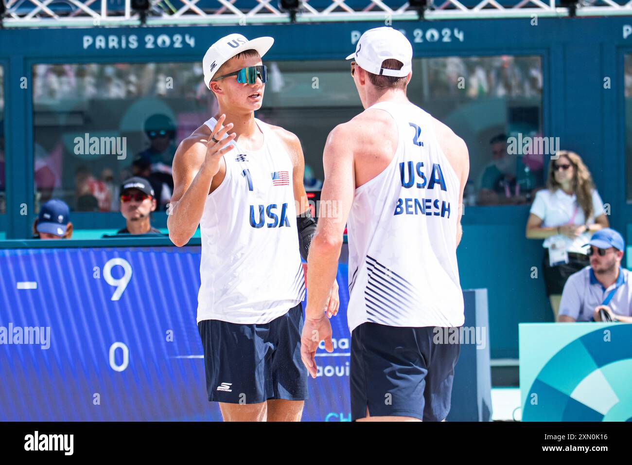 Miles Partain (USA), Beach volley, Men's phase préliminaire pendant les ...