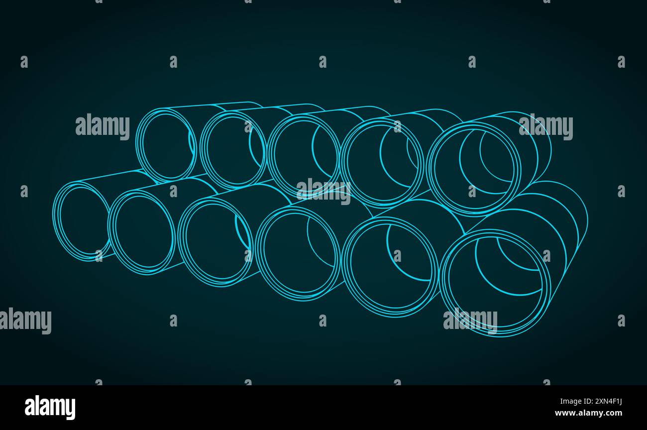 Production engineering drawings Banque d'images vectorielles - Alamy