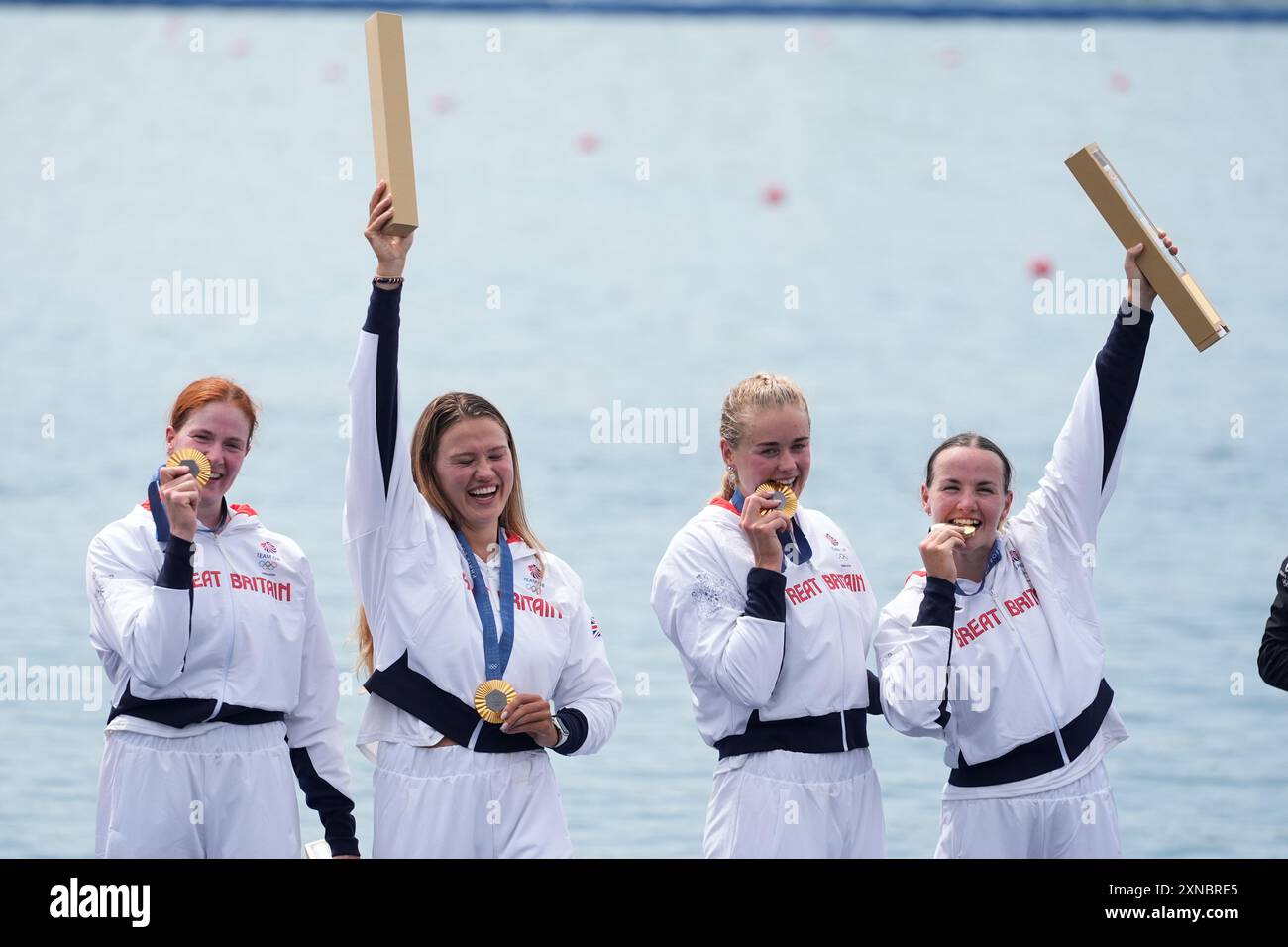Britain's Hannah Scott, Lola Anderson, Lauren Henry and Georgina ...