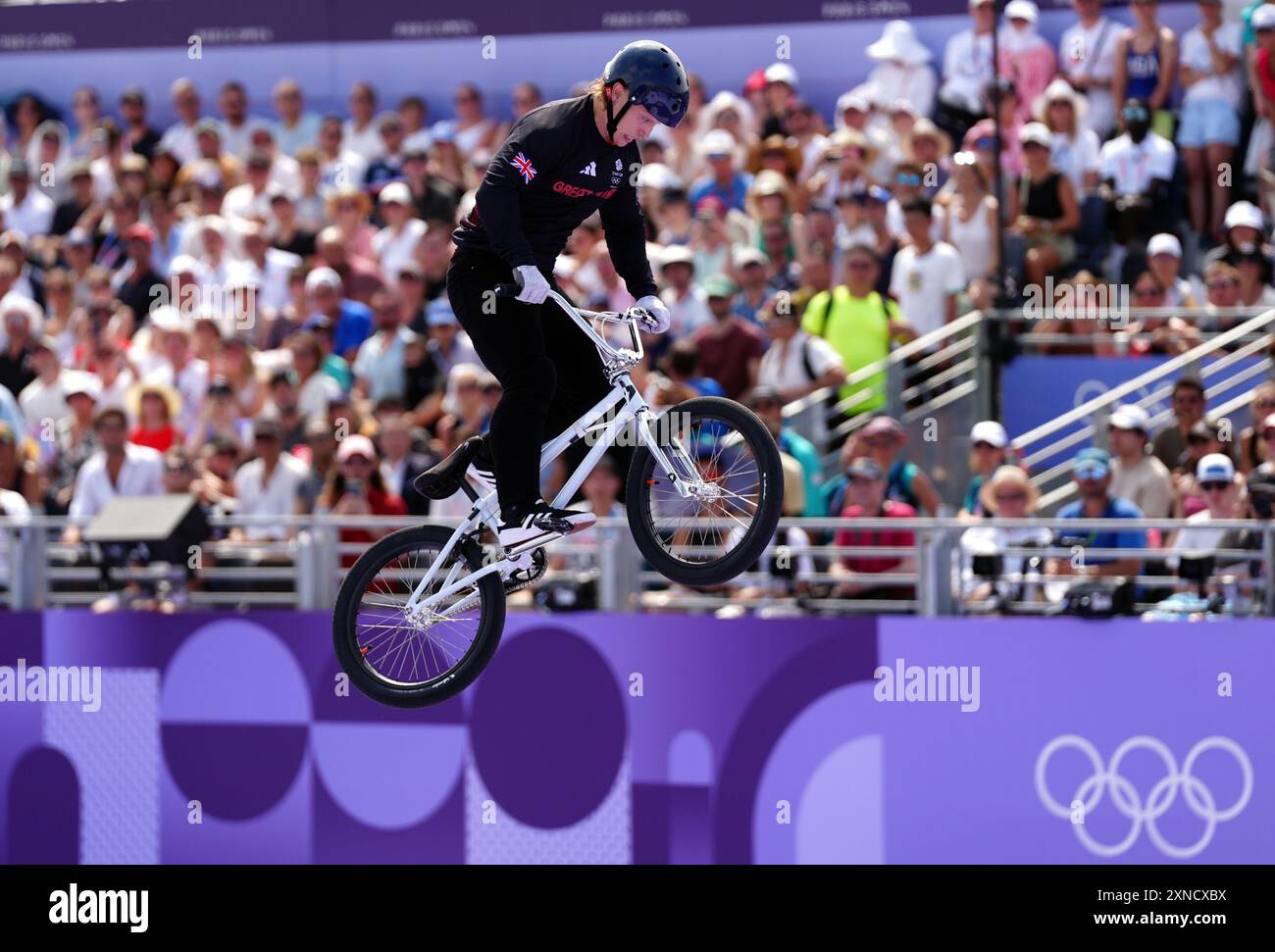 Le Britannique Kieran Reilly lors de la finale de BMX Freestyle ...