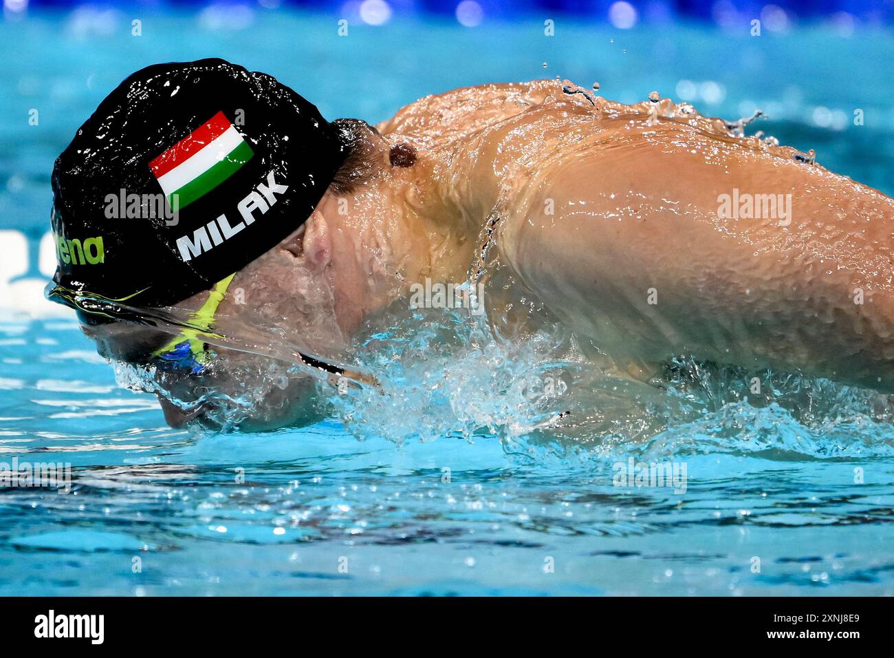 Kristof Milak, de Hongrie, participe aux demi-finales de natation 100 m nage libre hommes aux ...