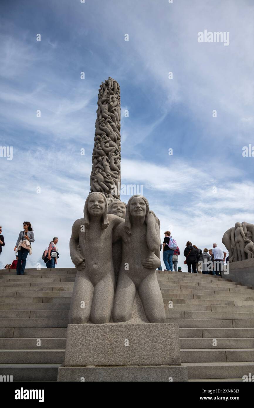 Vigeland sculpture Park dans Frogner Park, Oslo, avec plus de 200 ...