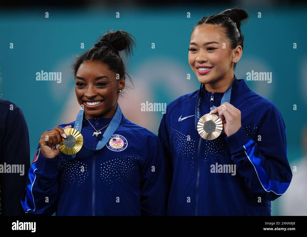 Médaillée d'or, l'américaine Simone Biles, et médaillée de bronze ...