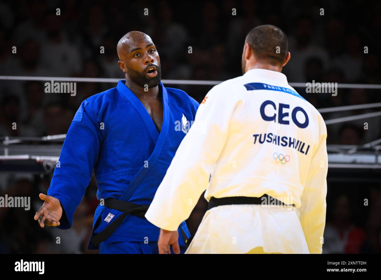 Teddy Riner ( FRA ) vs Guram Tushishvili ( GEO ), Judo, hommes +100 kg ...