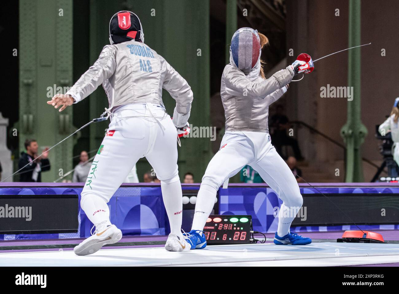 Paris, France. 3 août 2024. Manon Apithy-Brunet (FRA), escrime, équipe ...