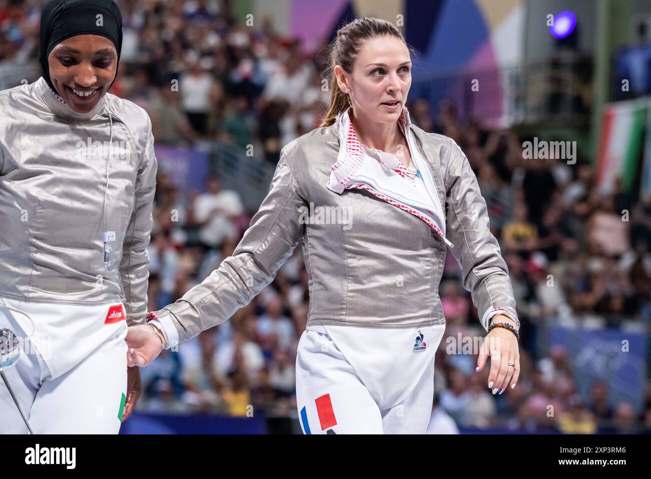 Paris, France. 3 août 2024. Manon Apithy-Brunet (FRA), escrime, équipe ...