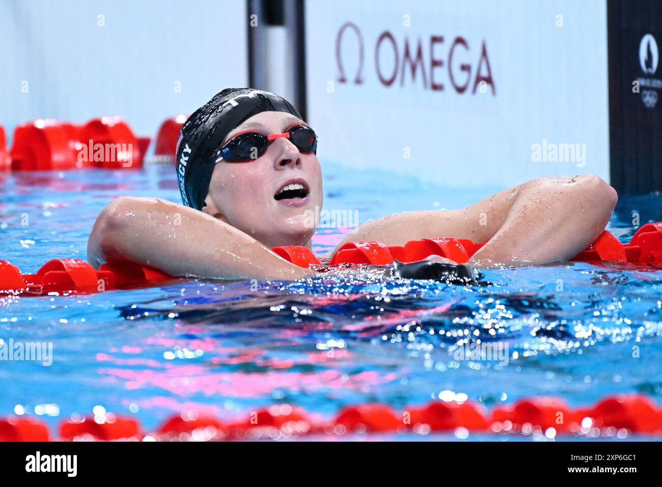 Paris, France. 3 août 2024. Katie Ledecky ( USA ) Médaille d'Or, natation, 39 finale du 800m ...