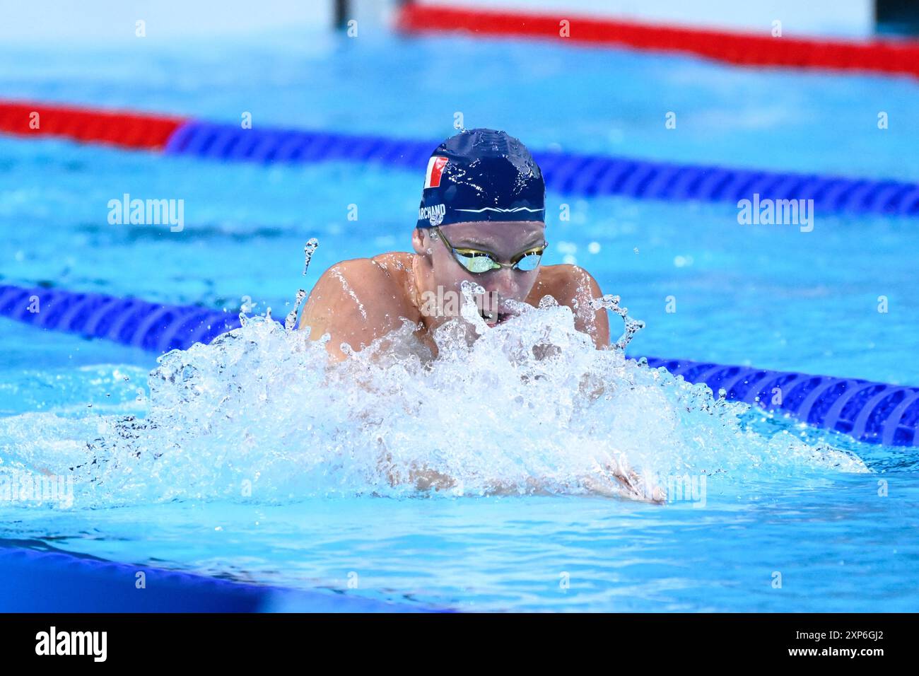 Paris, France. 3 août 2024. Léon Marchand de France, natation, finale ...
