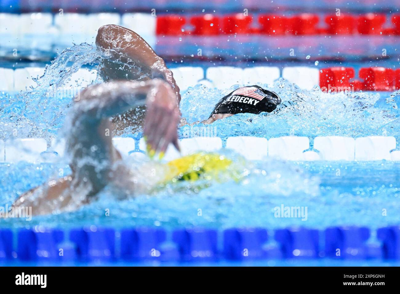 Paris, France. 3 août 2024. Katie Ledecky ( USA ) Médaille d'Or, natation, 39 finale du 800m ...