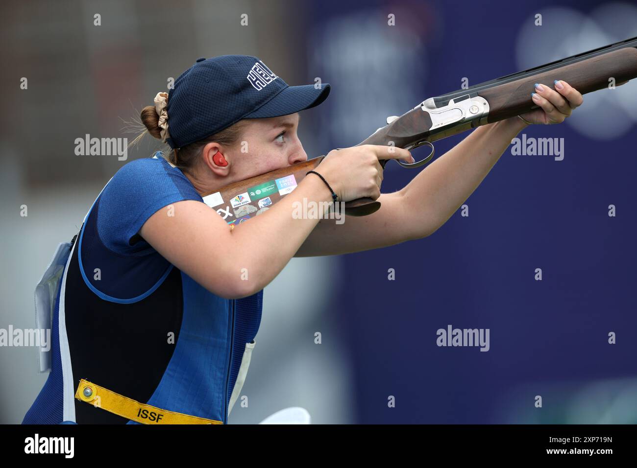 La grecque Emmanouela Katzouraki lors de la qualification féminine ...
