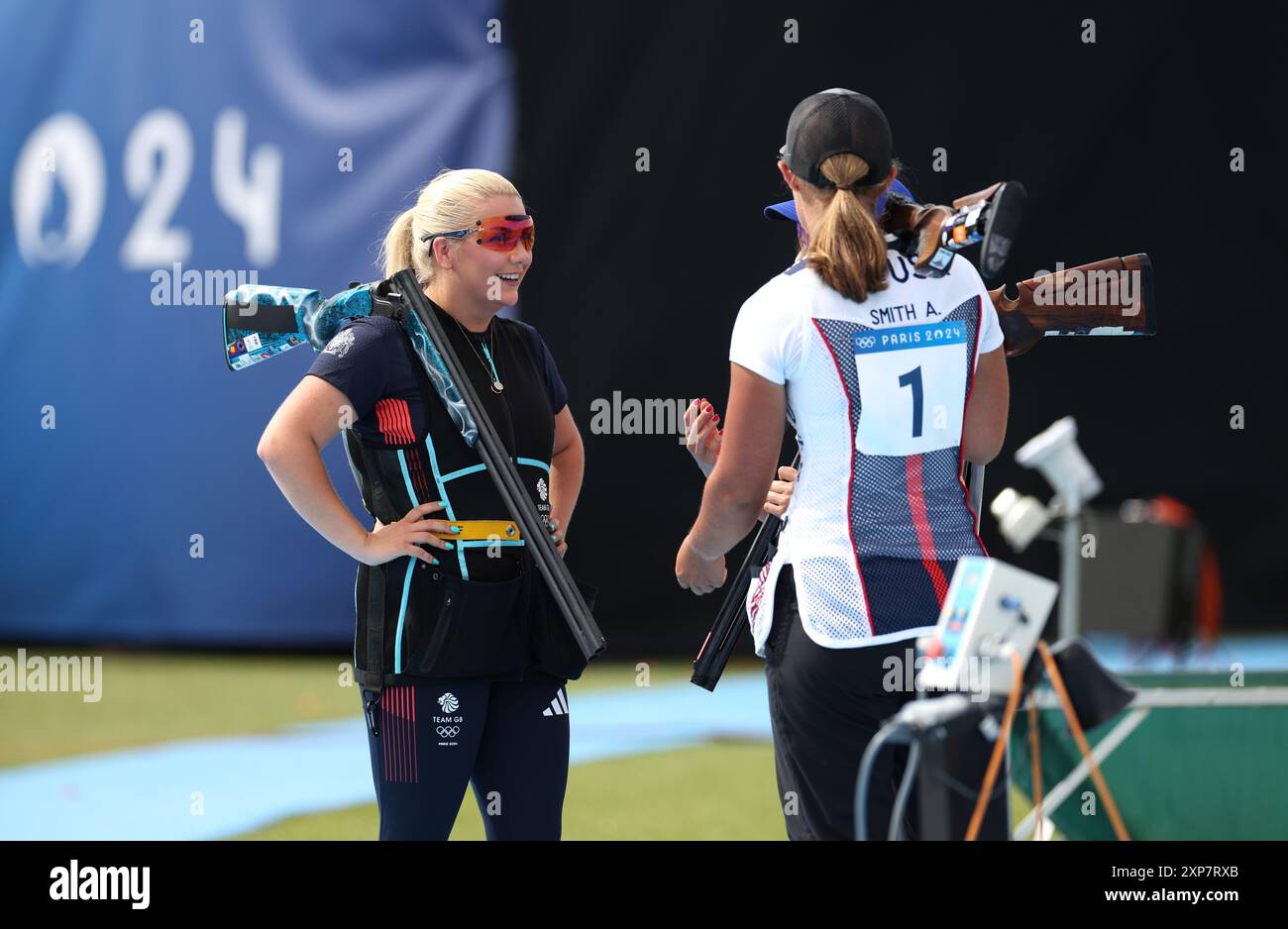 Amber Rutter de Grande-Bretagne (à gauche) après avoir terminé deuxième ...