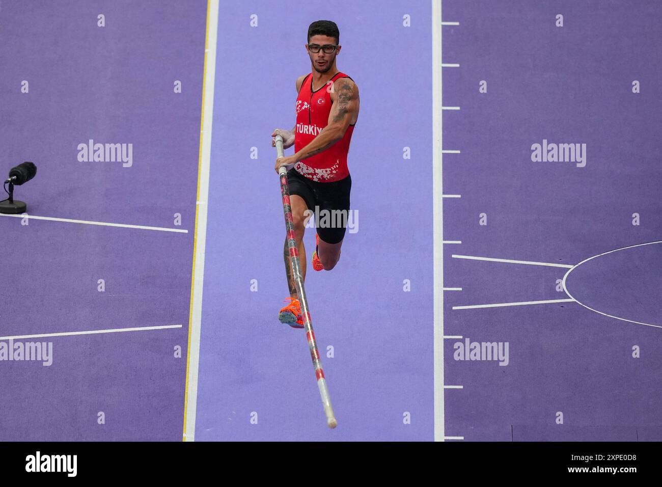 Ersu Sasma of Turkey competes in the Men's Pole Vault Final of the ...