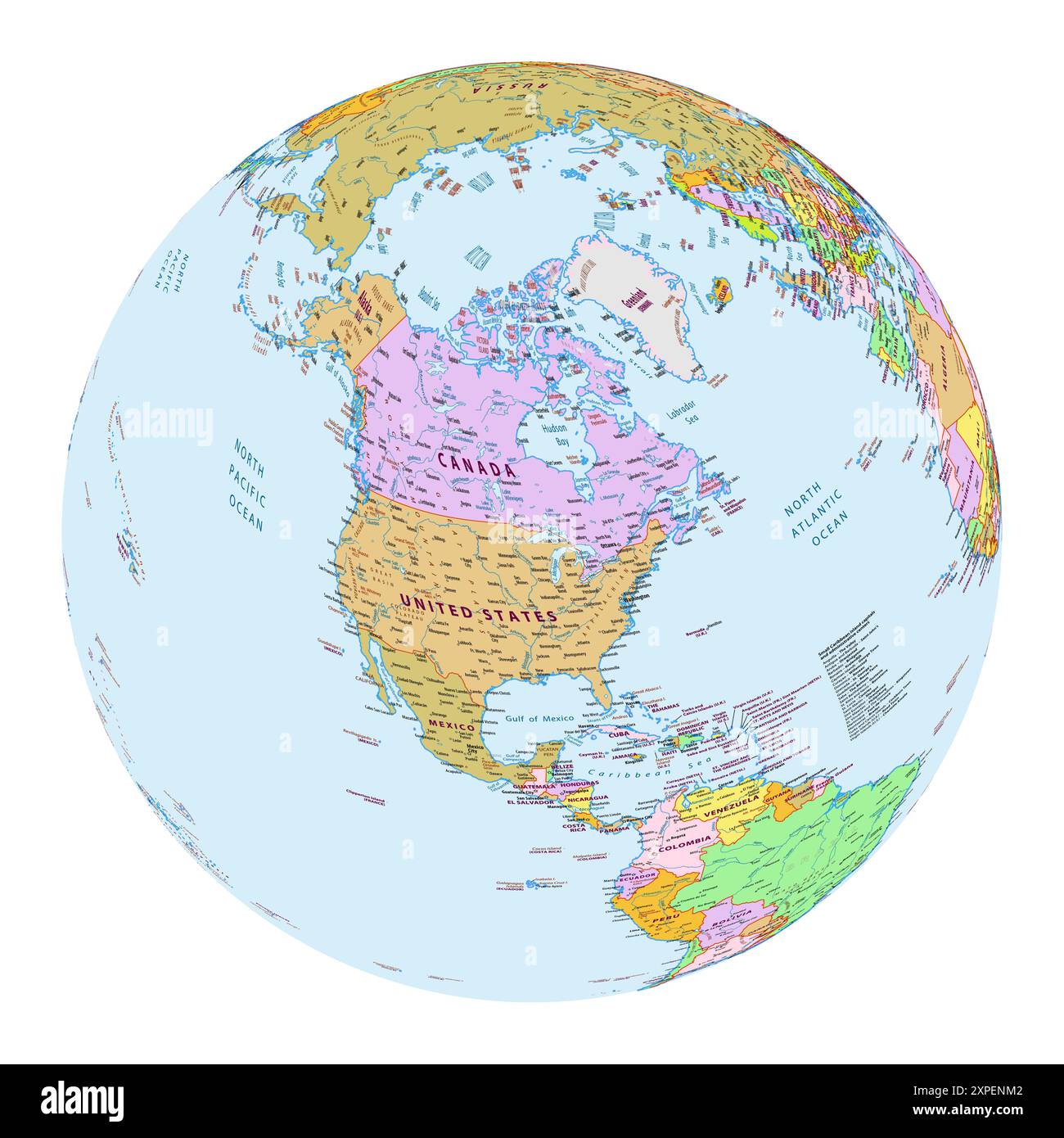 Mapa político de norte america Banque de photographies et d’images à ...