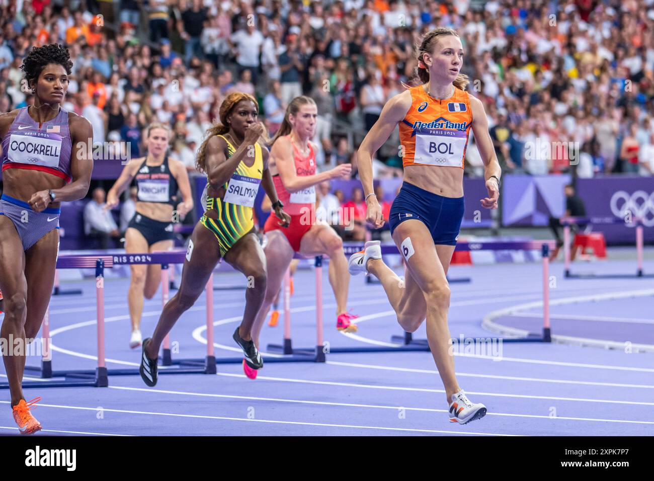 Femke bol (NED), Athlétisme, femmes's demi-finale du 400m haies lors ...