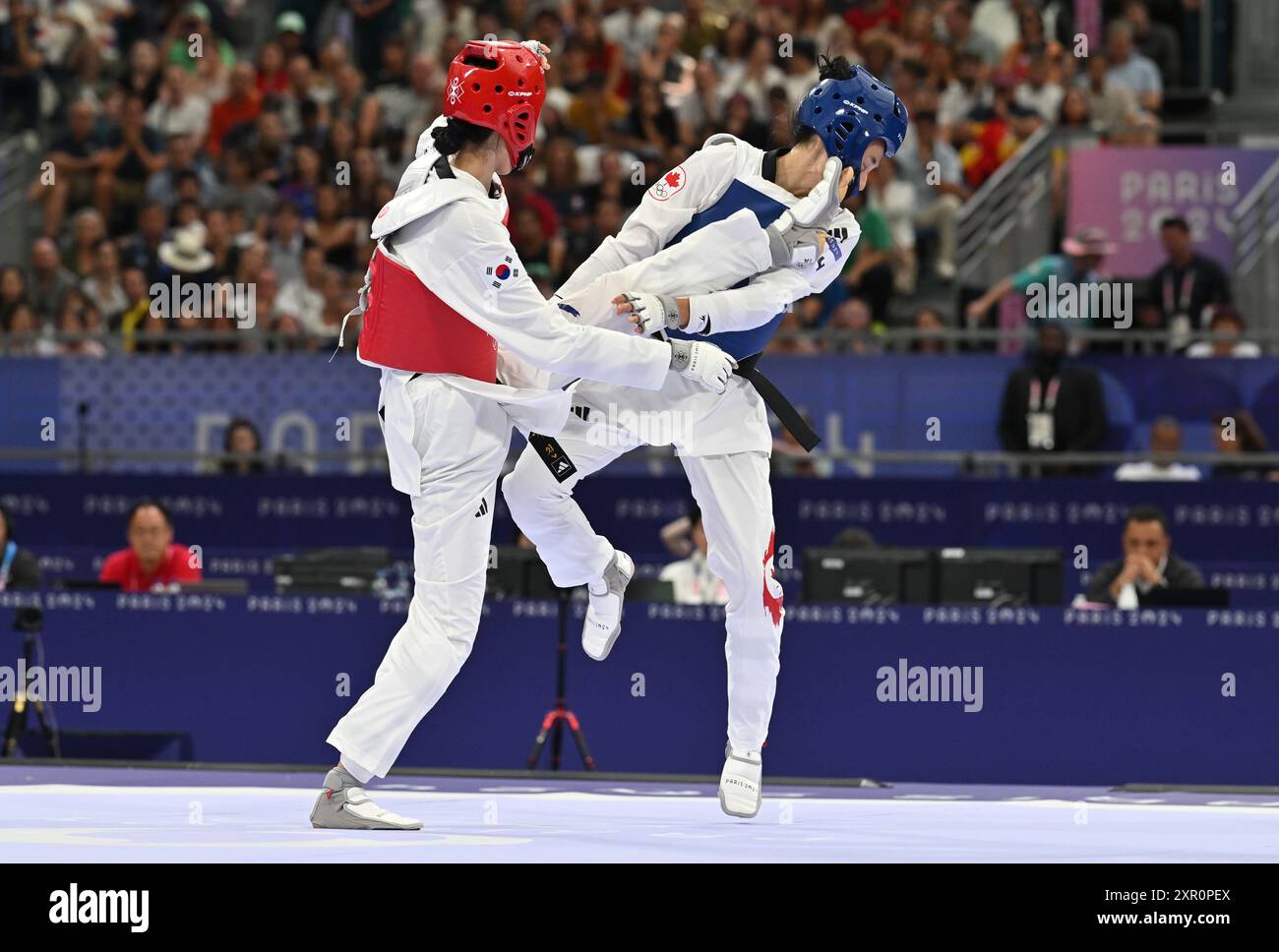Skylar Park of Canada vs Yujin Kim of Korea, Taekwondo, femmes -57kg ...