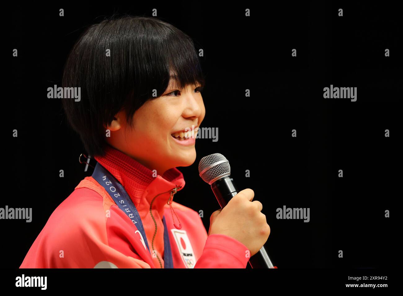 Paris, France. 9 août 2024. Akari Fujinami (JPN) lutte : Akari Fujinami ...