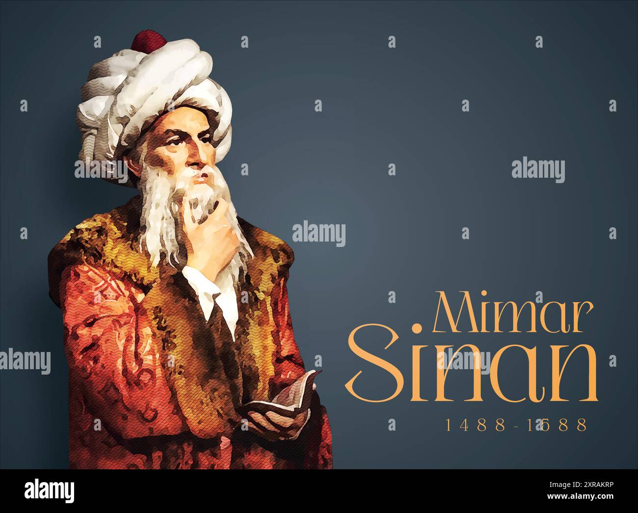 Mimar sinan portrait architect Banque d'images vectorielles - Alamy