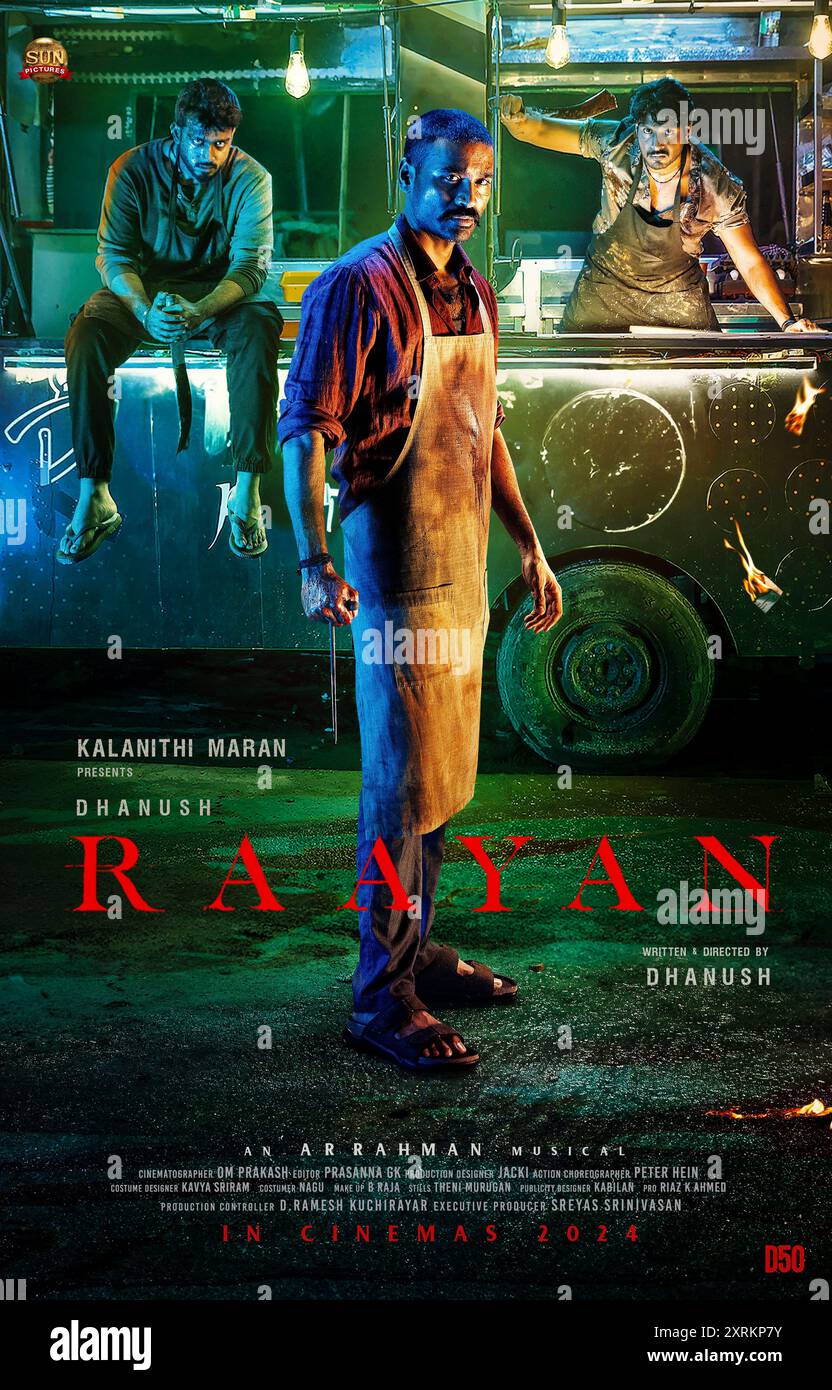 Raayan (2024) réalisé par Dhanush et mettant en vedette Dhanush, S.J ...