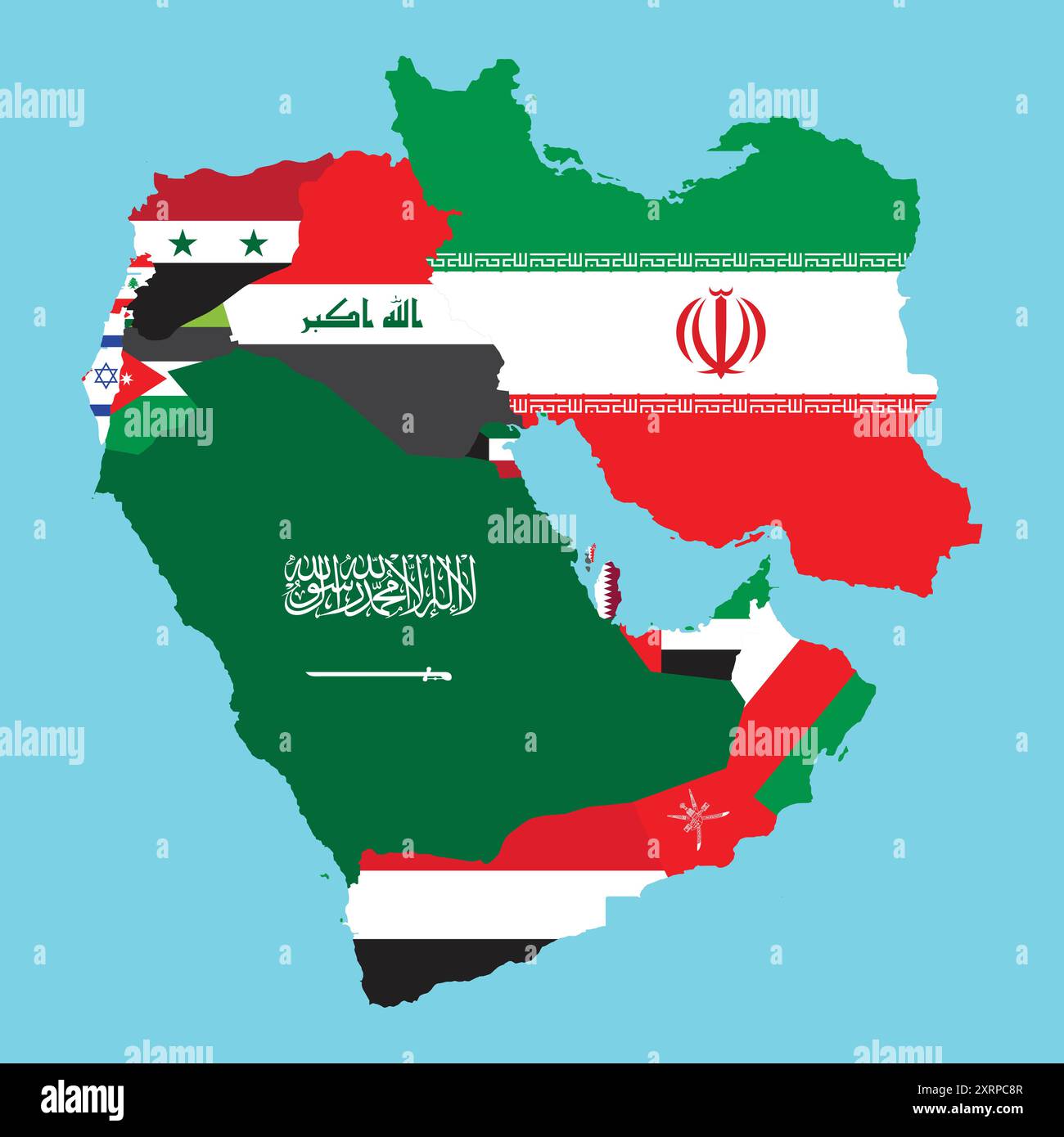 Drapeau moyen orient Banque d'images vectorielles - Alamy