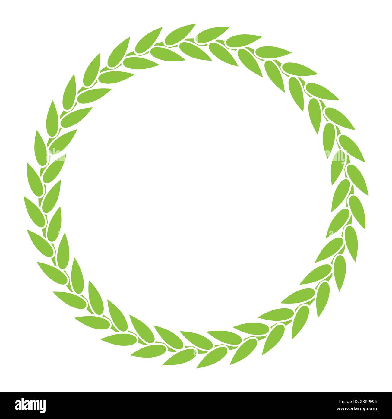 Cadre rond avec feuille Banque d'images vectorielles - Alamy