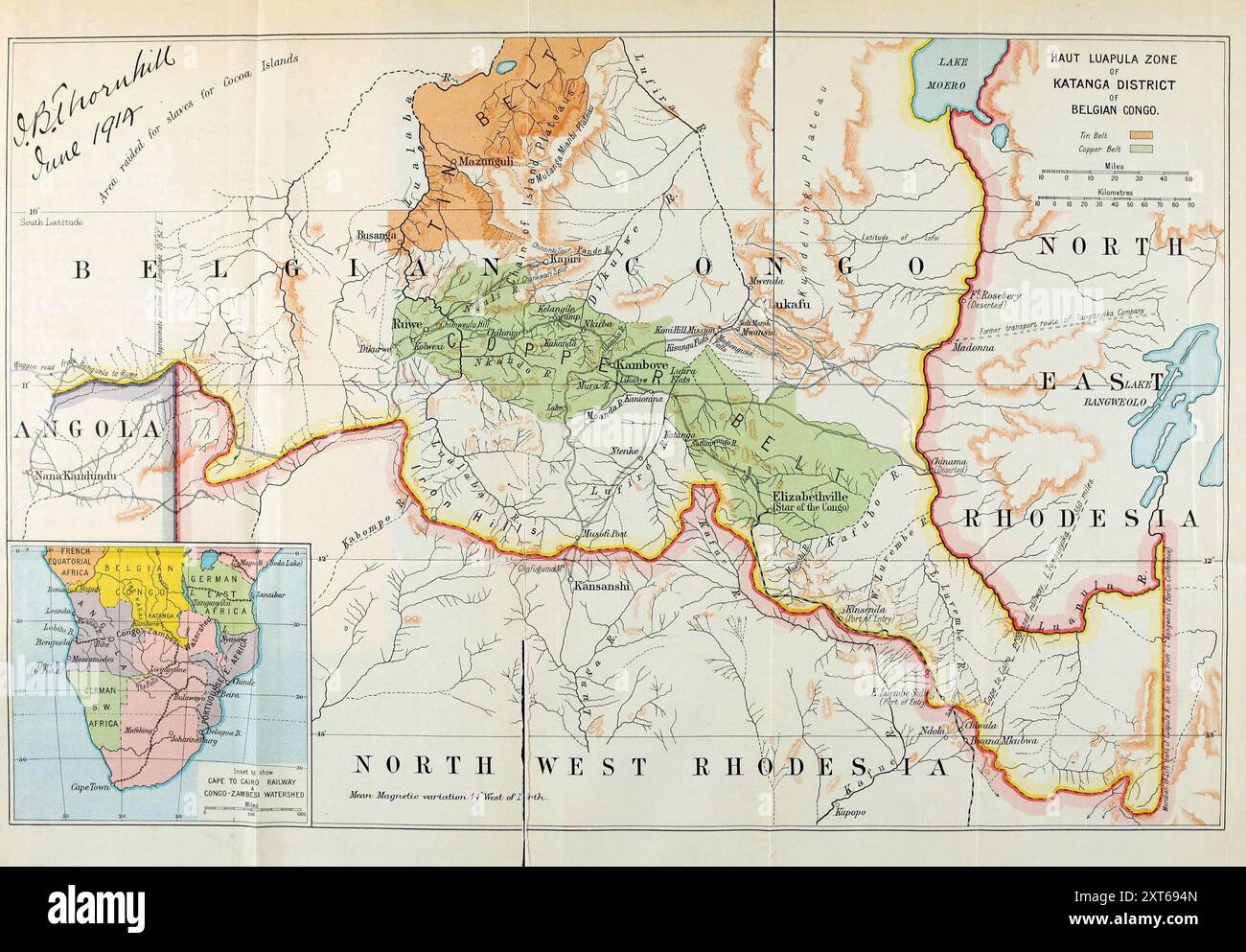 Vintage map of the congo Banque de photographies et d’images à haute ...