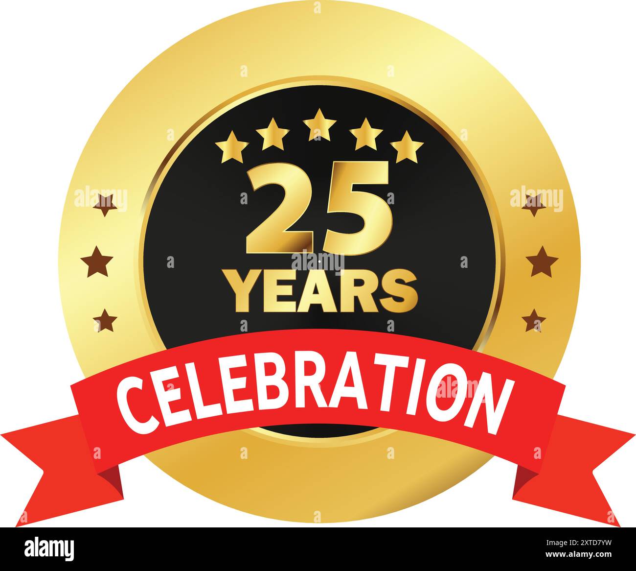 Logo anniversaire 25 ans Banque d'images vectorielles - Alamy