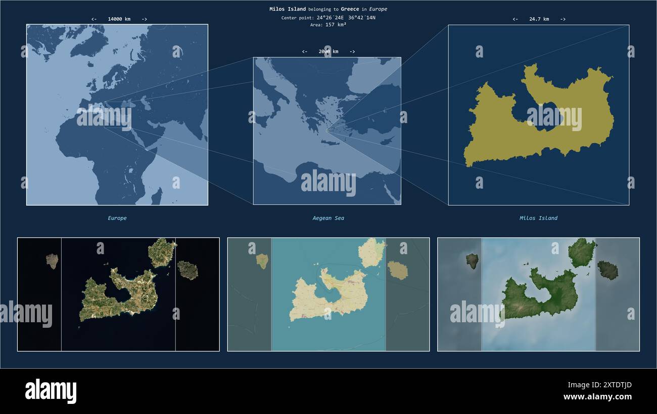 Ile de milos carte maps Banque de photographies et d’images à haute ...